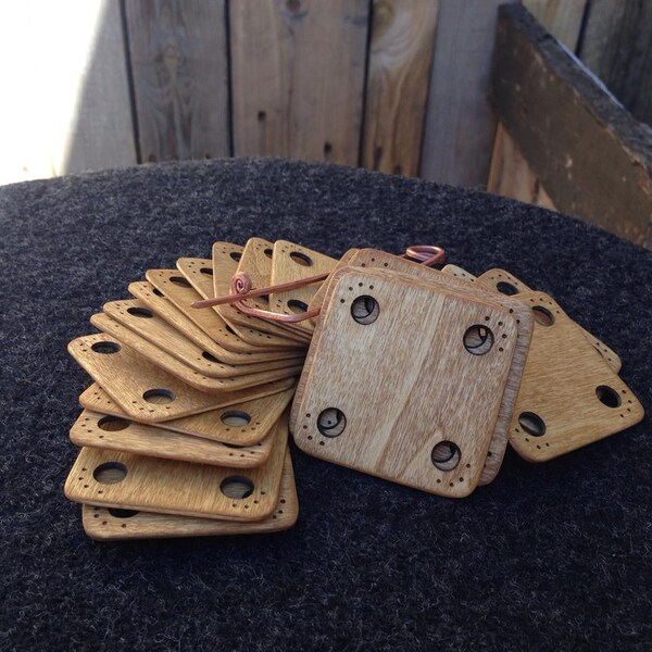 Tablet Weaving Cards / Wooden Weaving Tablets / Decorated Cards ...