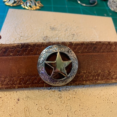 Texas Ranger Star Garland Concho 1 1/2 Diameter With Screw Back - Etsy