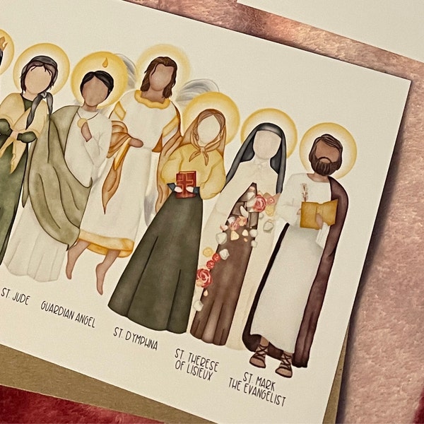 Custom Saint Print | Saint Print | Saint Card | Catholic Gift - Etsy