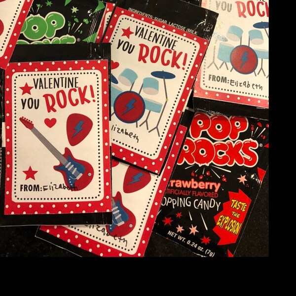 Printable You Rock Valentine's Cards - You Rock Valentine Cards ...