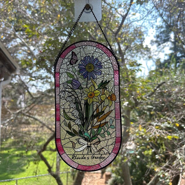 Orange Branch Stained Glass Sun Catcher Window Hanging Suncatcher ...