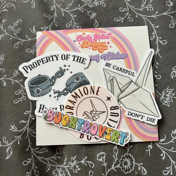 Paper Crane, Dramione Sticker, Manacled Fanfic, Vinyl Glossy or ...