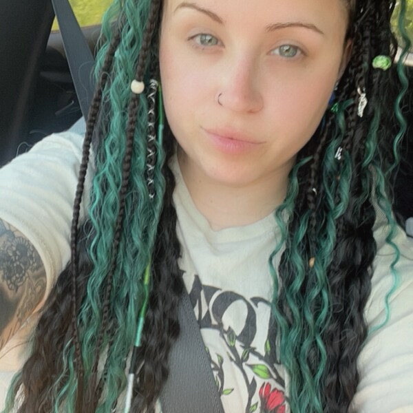 White Blonde Knotless Braids, Viking Dread Extension, Blond Braids and ...