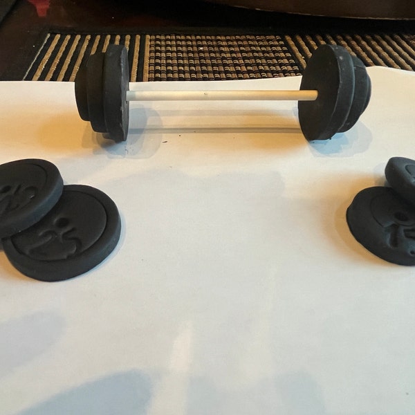 Edible Fondant Gym Set - Weight Plates - Crossfit - Vegan - Etsy
