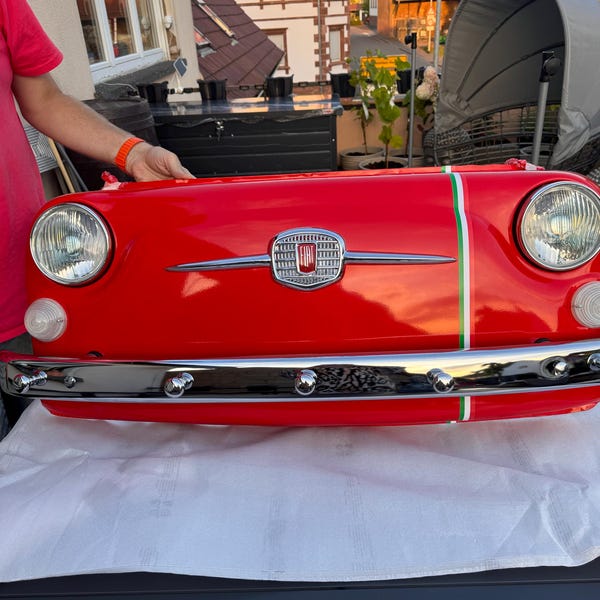 Vintage Fiat 500 Front End, Interior Design With LED Lights, Auto ...