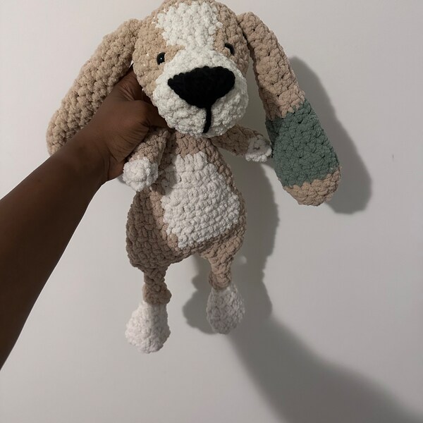 Hunley Hound + Teacup Pup Knotted Lovey — Crochet Dog PATTERN - Etsy