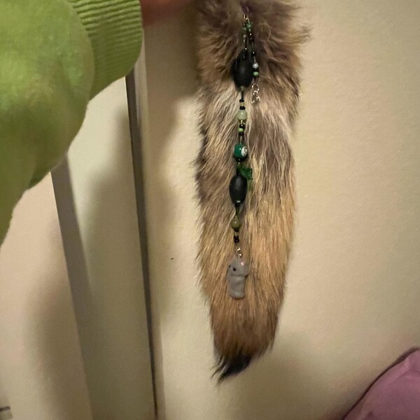 Custom Beaded Tail Keychain for Therians, Furries, Cosplay, Alternative ...