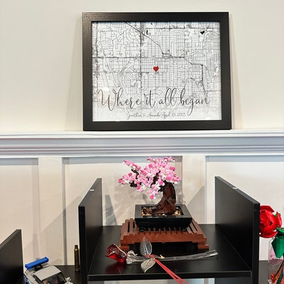 Custom Map Canvas Your City Map Canvas Wall Art Map Print - Etsy