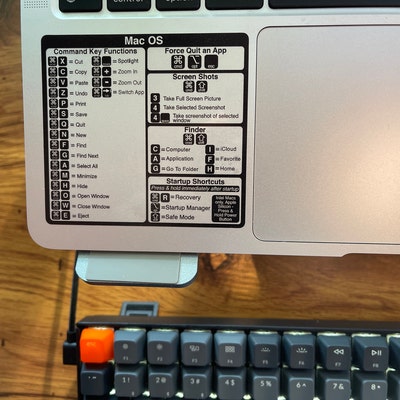 Mac OS MacBook Keyboard Shortcut Decal Sticker - Etsy