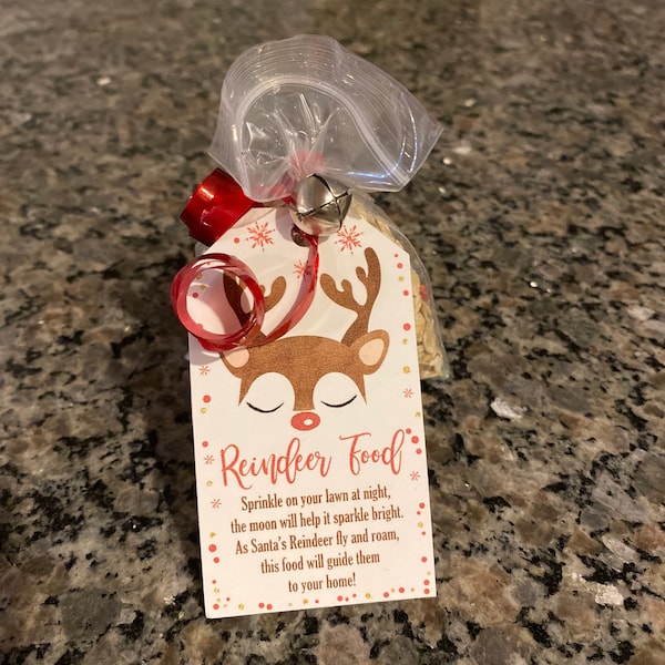 Reindeer Food Tags Printable File, Instant Download Magic Reindeer Food ...