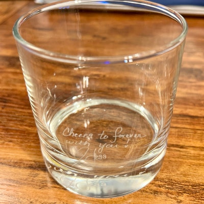 Personalized Handwriting Whiskey Glass Engrave Your Handwritten Message ...