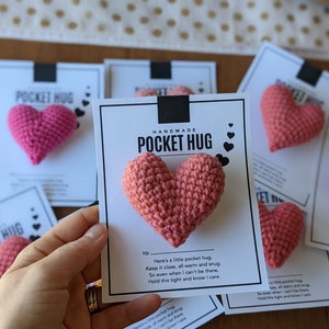 PRINTABLE Pocket Hug Tags Digital PDF DIY Packaging, Backing and ...