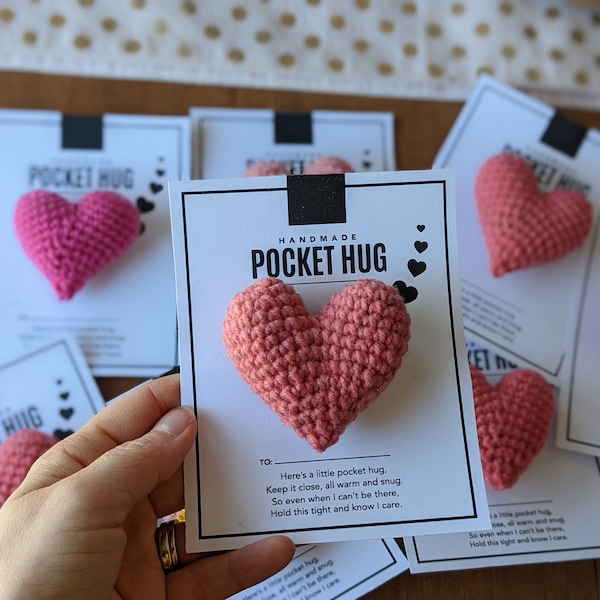 PRINTABLE Pocket Hug Tags - Digital PDF - DIY Packaging, Backing and ...