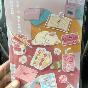 Hanami Sticker Sheet Japanese Picnic Aesthetic Spring Planner Stickers ...