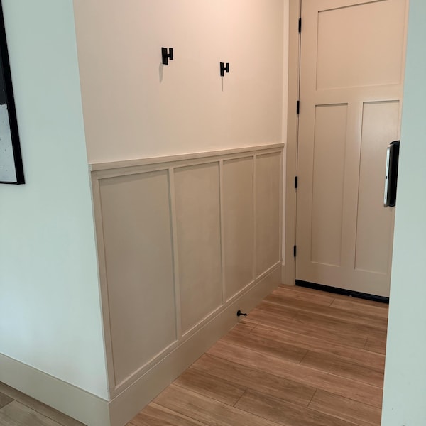 Shaker Wall Paneling Kit: Ready Assemble Wainscoting, Primed Molding - Etsy