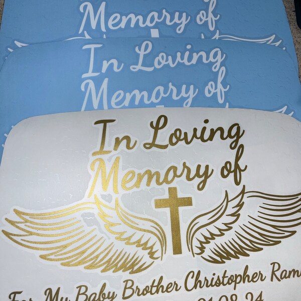 In Loving Memory Sticker Decal - Custom Memorial Decal - Personalized ...