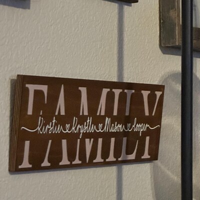 Puzzle Design Heart Family Sign Family Name Sign Blended Family Sign ...