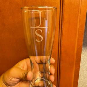 Custom Pilsner Glasses, Personalized Glasses, Groomsmen Gift, Engraved ...
