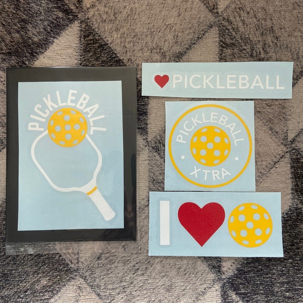 Pickleball Paddle Decal - Vinyl Sticker - Bumper Sticker - Pickleball ...