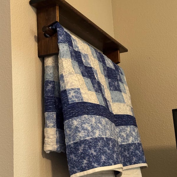 Quilt Rack - Wooden Quilt Rack - Quilt Rack Wall Mount - Quilt Rack ...