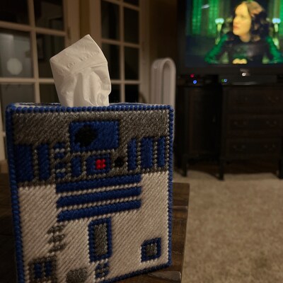 Nintendo Mario Video Game Handmade Plastic Canvas Tissue Box Cover Home ...