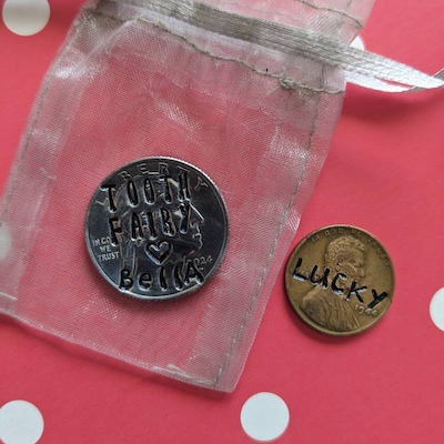 Tooth Fairy Hand Stamped Quarter Tooth Lost Gift Lost Tooth Tooth Fairy ...