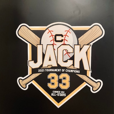 Custom Baseball Tournament Sign DIGITAL FILE Crossbones Door Hanger ...