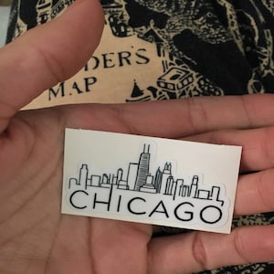 Chicago Skyline Vinyl Sticker, Illinois,best Friend Gift, Birthday Gift ...