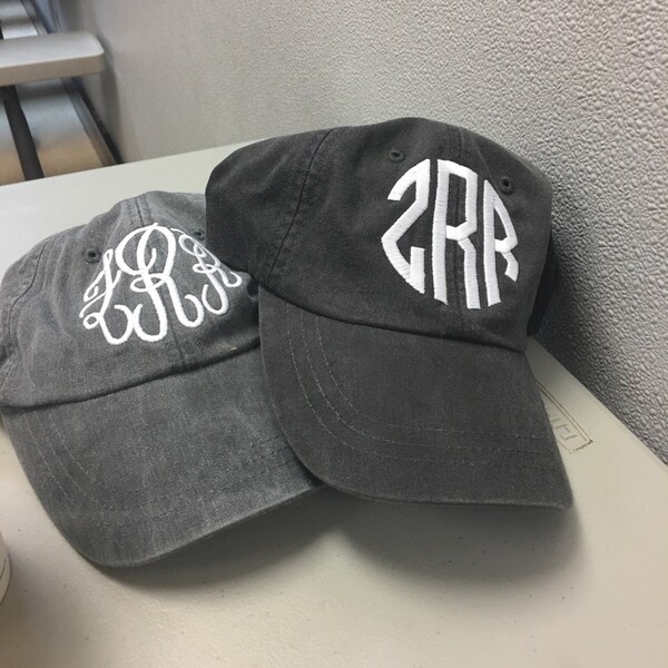 Monogrammed Hat, Monogrammed Baseball Cap, Monogrammed Cotton Cap ...