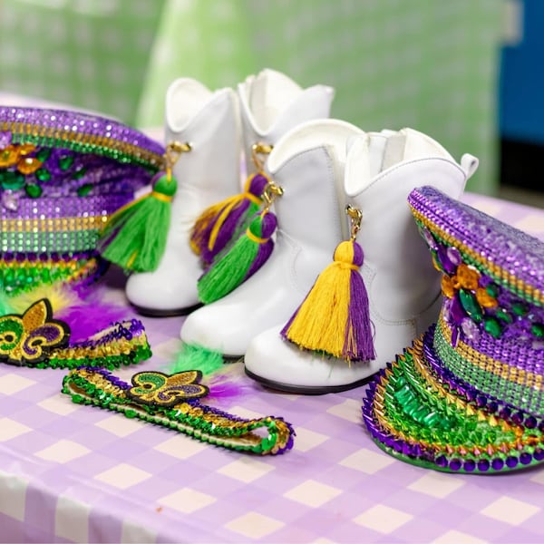 Adult/women's Majorette Marching Boot - Mardi Gras - Etsy