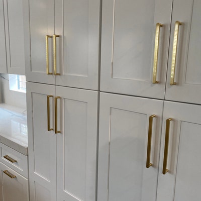 Modern Solid Brass Kitchen Cabinet Drawer Knobs/gold Furniture Dresser ...