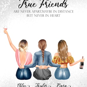 7 Best Friends Print Personalized Seven Best Friends Gifts - Etsy