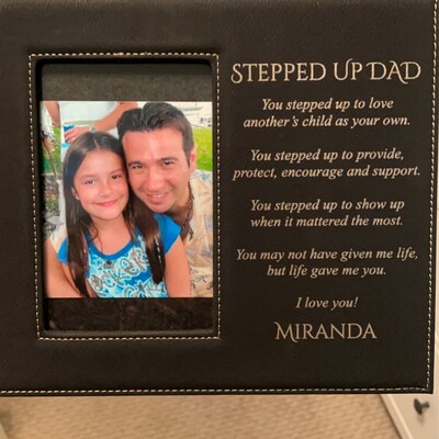 Step Dad Gift Picture Frame Personalized Stepfather Picture Frame ...