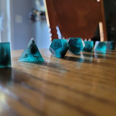 Orange Cream Soda Dice Handmade Resin Sharp Edge Dice Set for Dnd, D&D ...