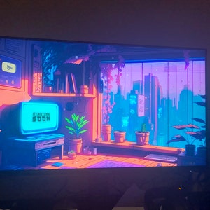 Stream Starting Soon Screen / Twitch Overlay / Vtuber Background/ Pixel ...