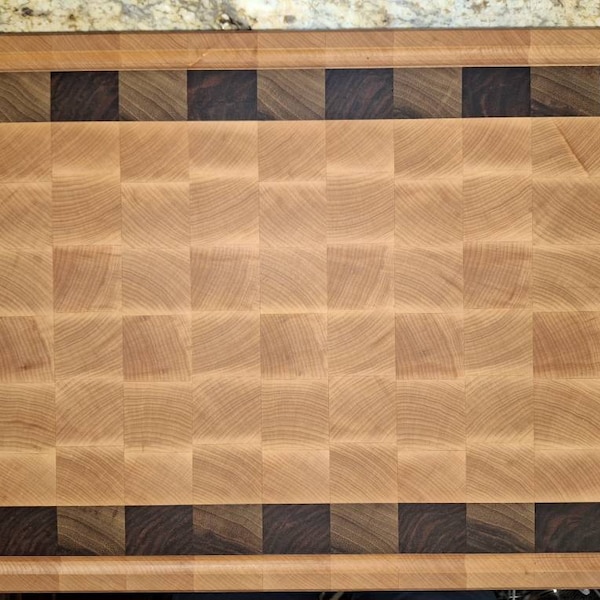 Personalised Maple End Grain Cutting Board, Custom Butcher Block ...