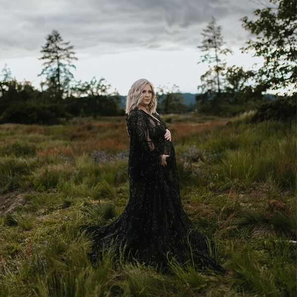 MADE TO ORDER - Night Sky Dress - Wedding Dress - Fantasy Ball - Night ...