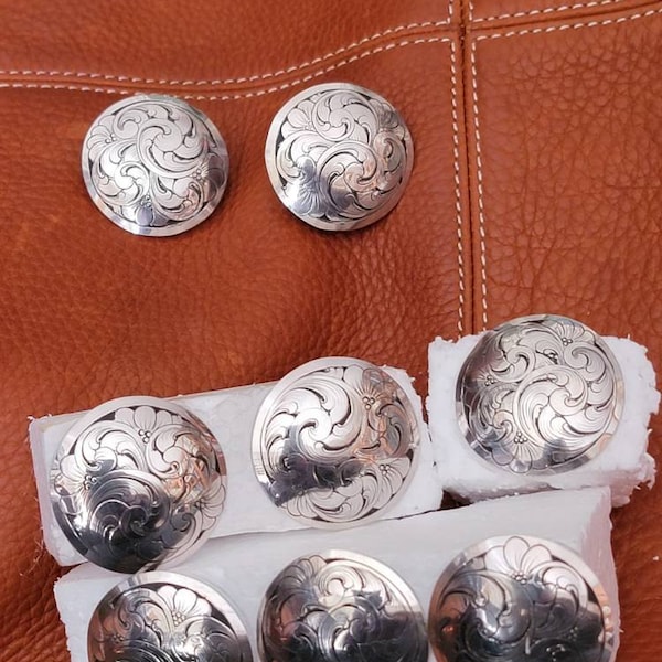 1.50 Inches Saddle Conchos Screw Back, Slotted Conchos, Bridle Rosettes ...