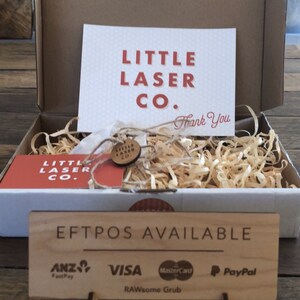 EFTPOS Available Display Sign Wooden Payment Sign Laser Cut EFTPOS Sign ...