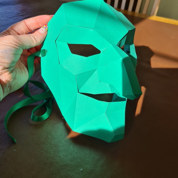 Witch Papercraft Mask Template, 3D Low Poly Paper Mask, Unique ...