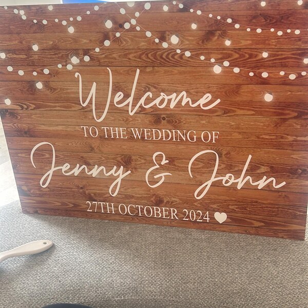 Rustic Wedding Welcome Sign - Etsy