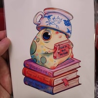 Pilot Frog Art Print Original Wall Hanging Cute Frog Gift Whimsical ...