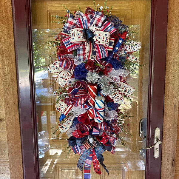 Peppermint Wreath Front Door Peppermint Decor Candy Cane Theme ...