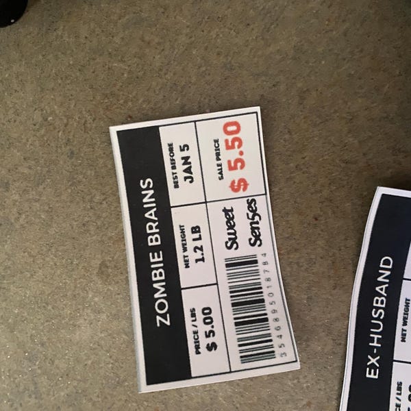 Editable Halloween Meat Labels, Fake Meat Label, Halloween Treat, Meat ...