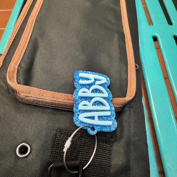 Name Keychain, Backpack Name Tags, Diaper Bag Tag, Personalized Name ...