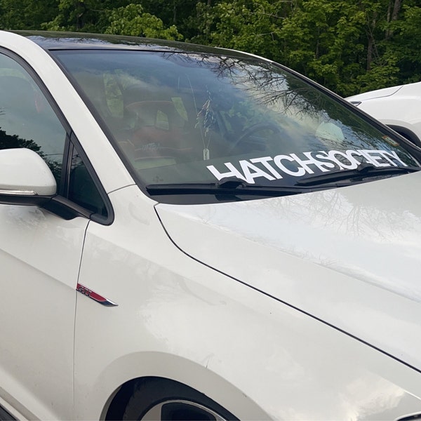 Hatch Society Windshield Decal Car Sticker Banner JDM Vinyl Graphics ...