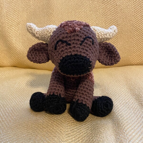 Mini Bison, Mini Bison Crochet Pattern, Crochet Pattern, Crochet Bison ...