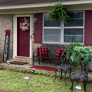 5FT Black Welcome Sign With Bow Porch Welcome Sign Vertical - Etsy Canada