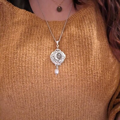 Photo Locket, Starry Sky Locket, Moon and Stars, Keepsake Locket, Gift ...