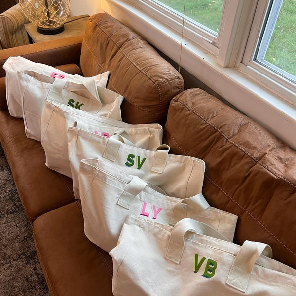 Large Personalized Pouch | Custom Beach Bach | Initial Water Resistant ...